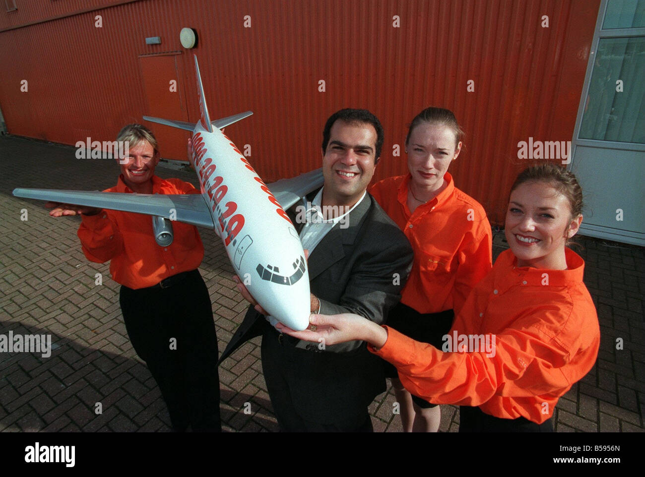 EASYJET PROMOTION FEATURE AT LUTON AIRPORT OCTOBER 1997 Stock Photo - Alamy