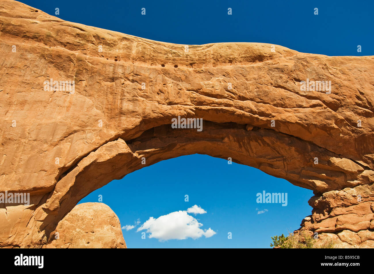 south window arches national park Stock Photo - Alamy