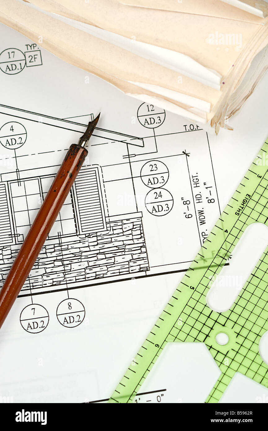 Architectural blueprints of new homes and communities Stock Photo - Alamy