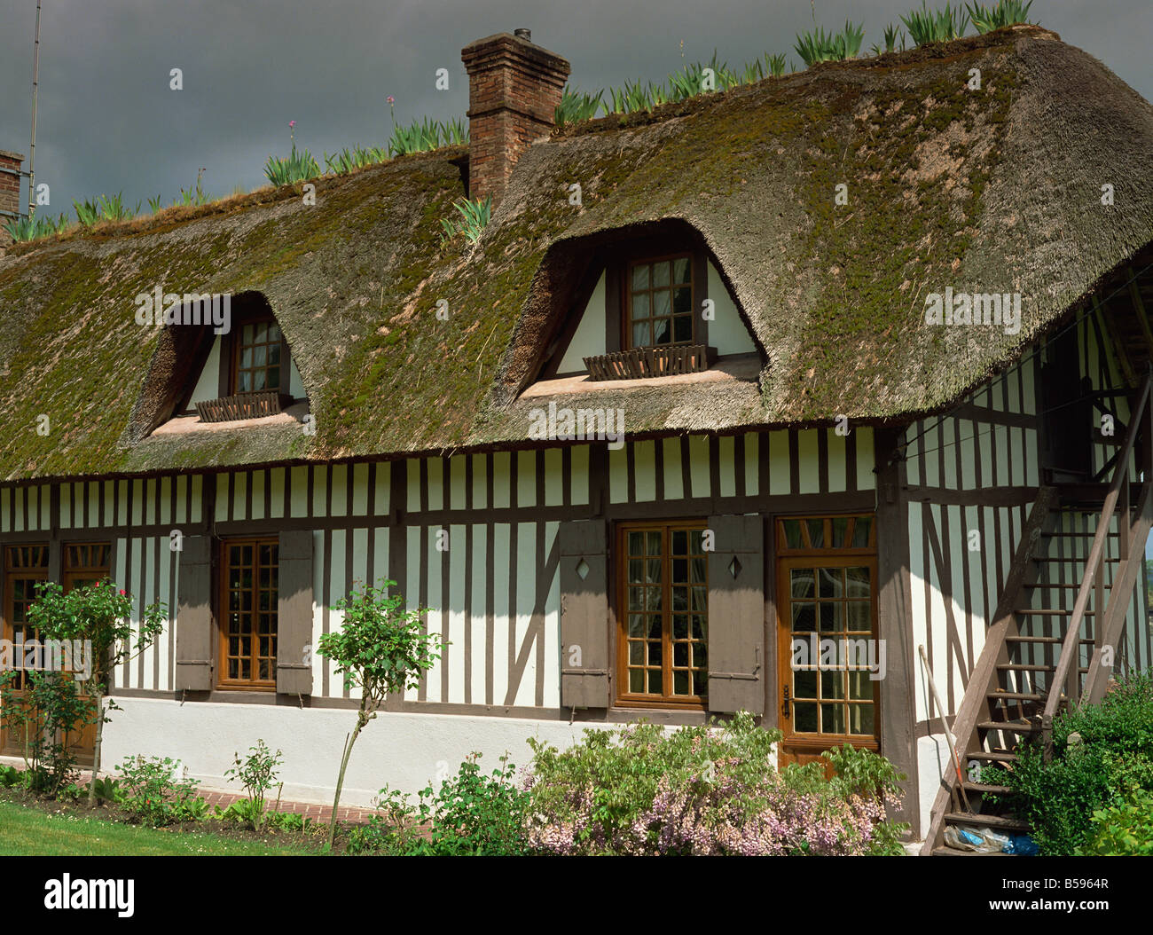 A traditional cottage in Vieux Port near Rouen in Haute Normandy France ...