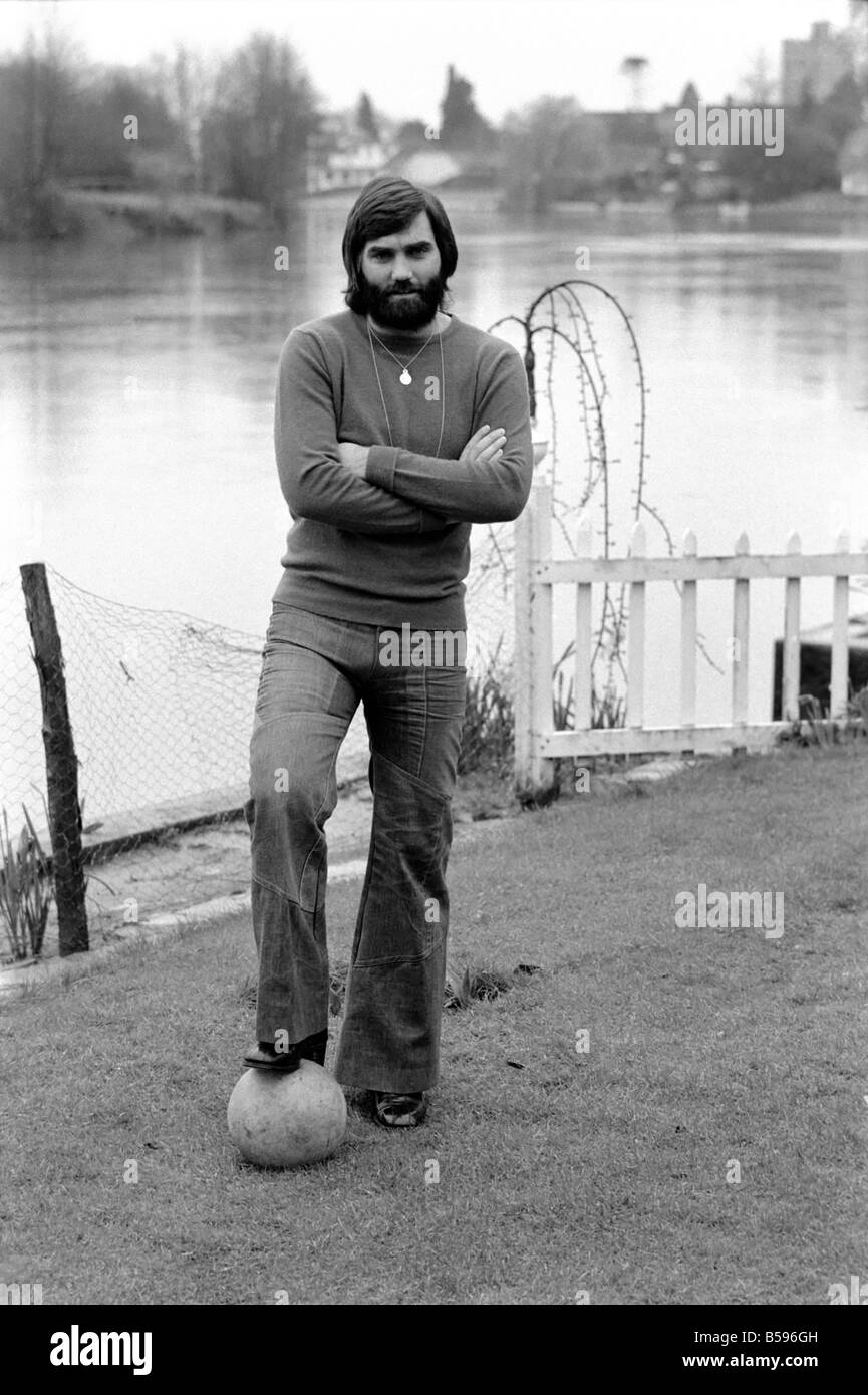 George Best. Footballer George Best at the Bray home of Michael ...