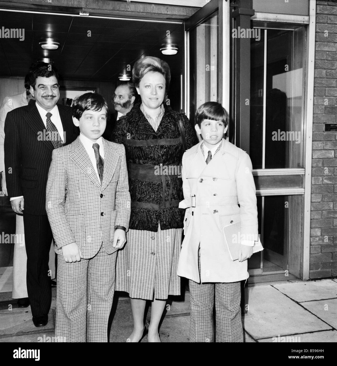 Royalty: Princess Muna of Jordan and two sons. Princess Muna of Jordan ...