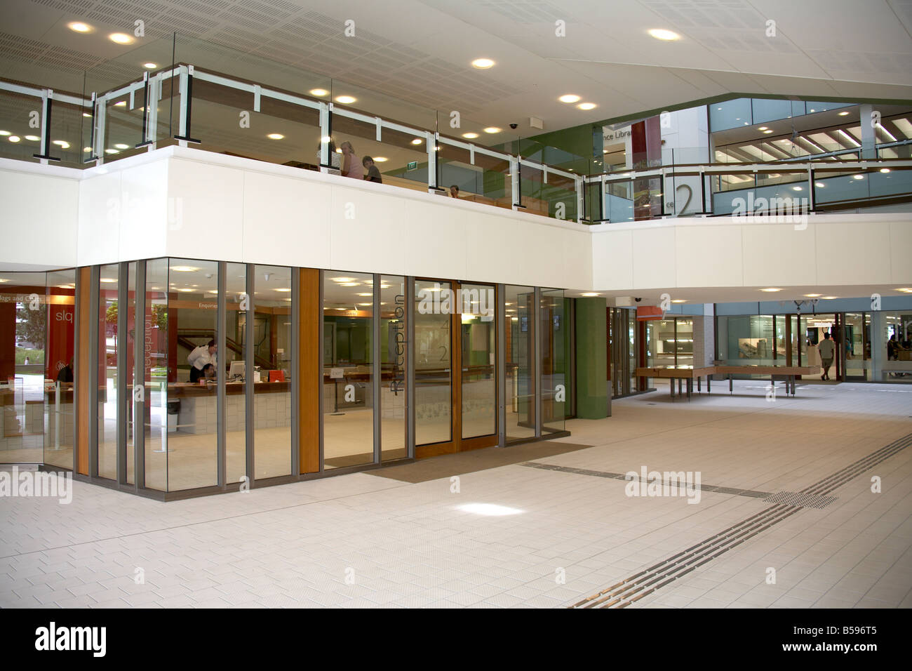 Entrance foyer of State Library in Brisbane Queensland QLD Australia ...