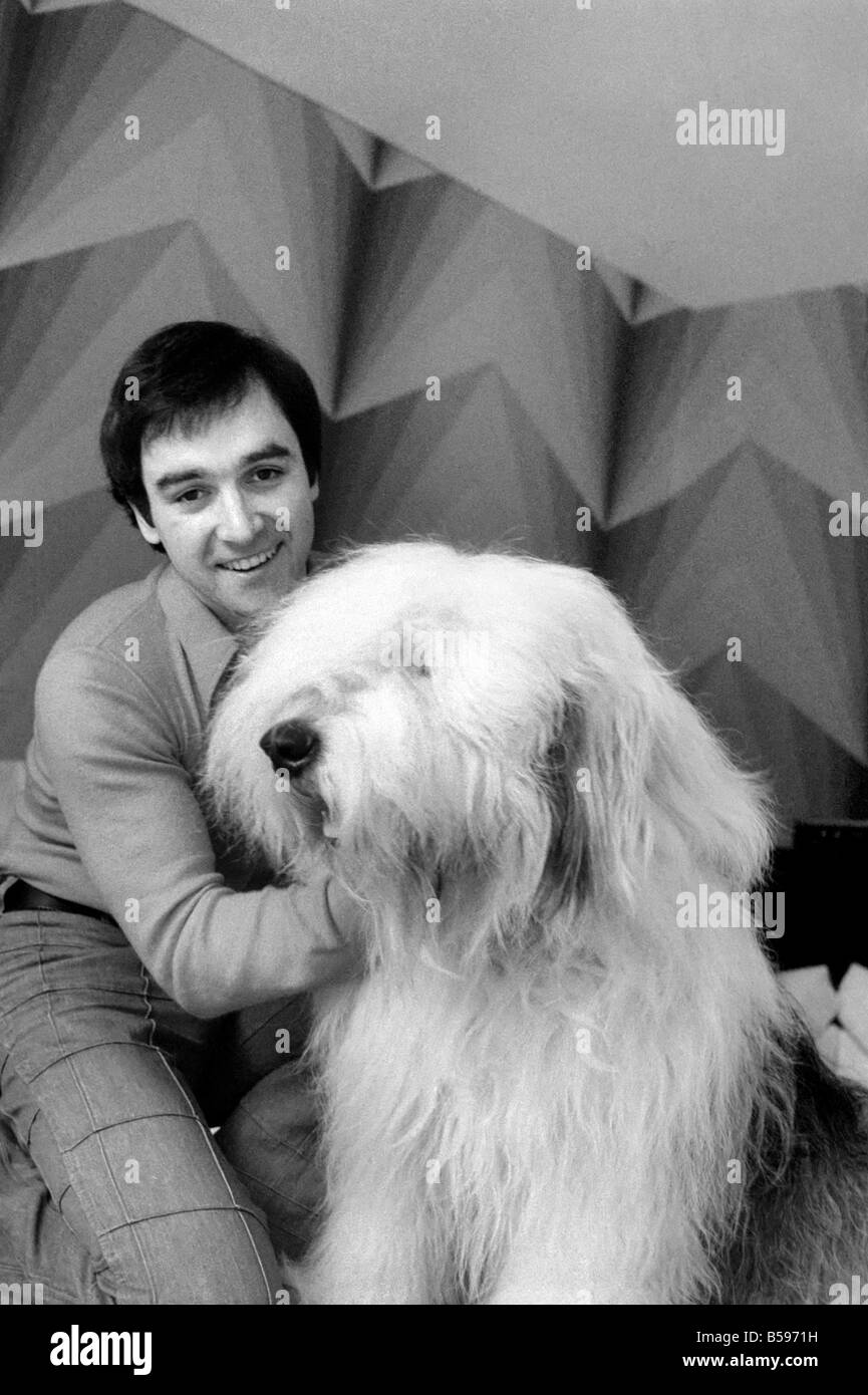 Man and dog 1970s Black and White Stock Photos & Images - Alamy