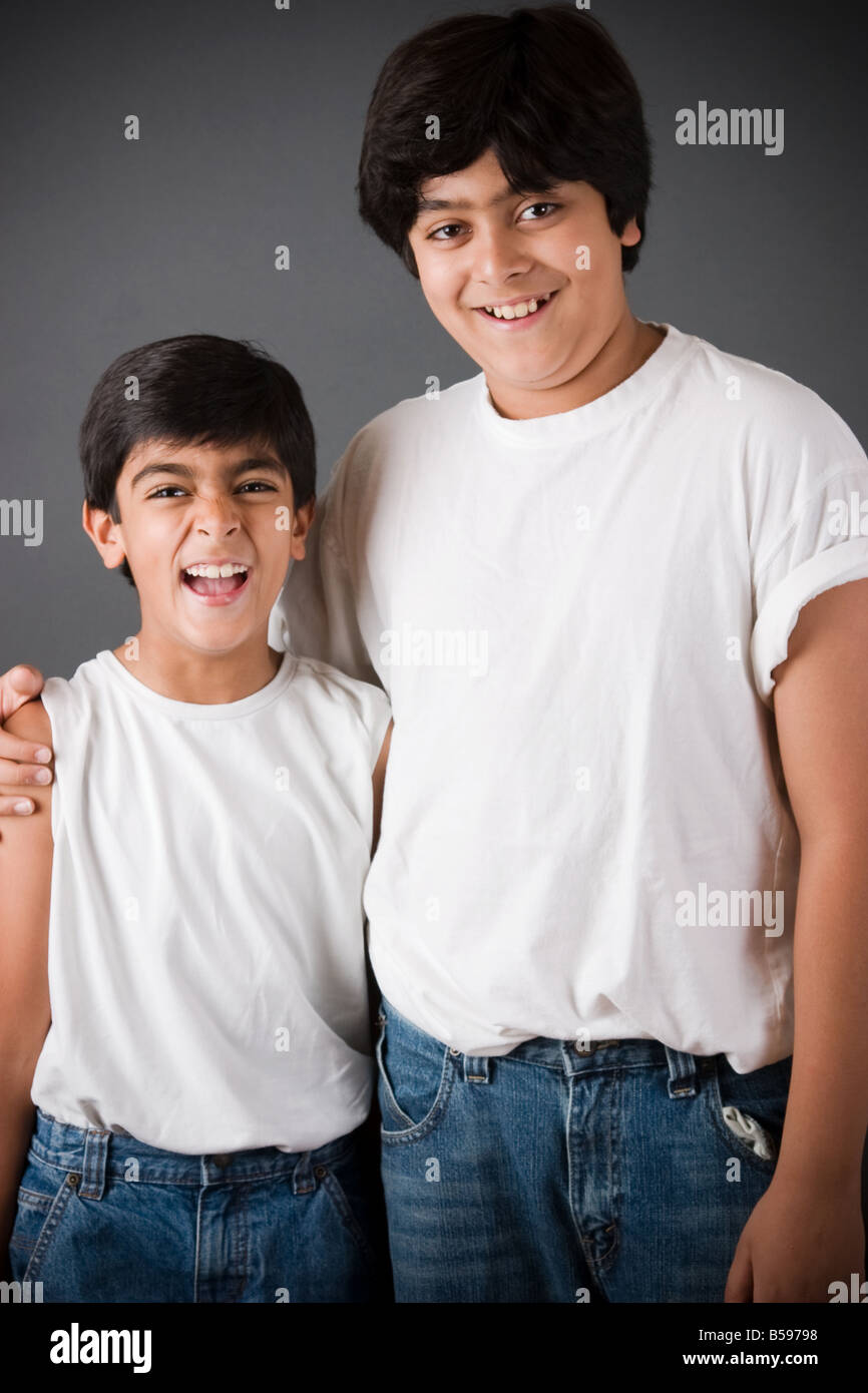 Indian brothers bonding hi-res stock photography and images - Alamy