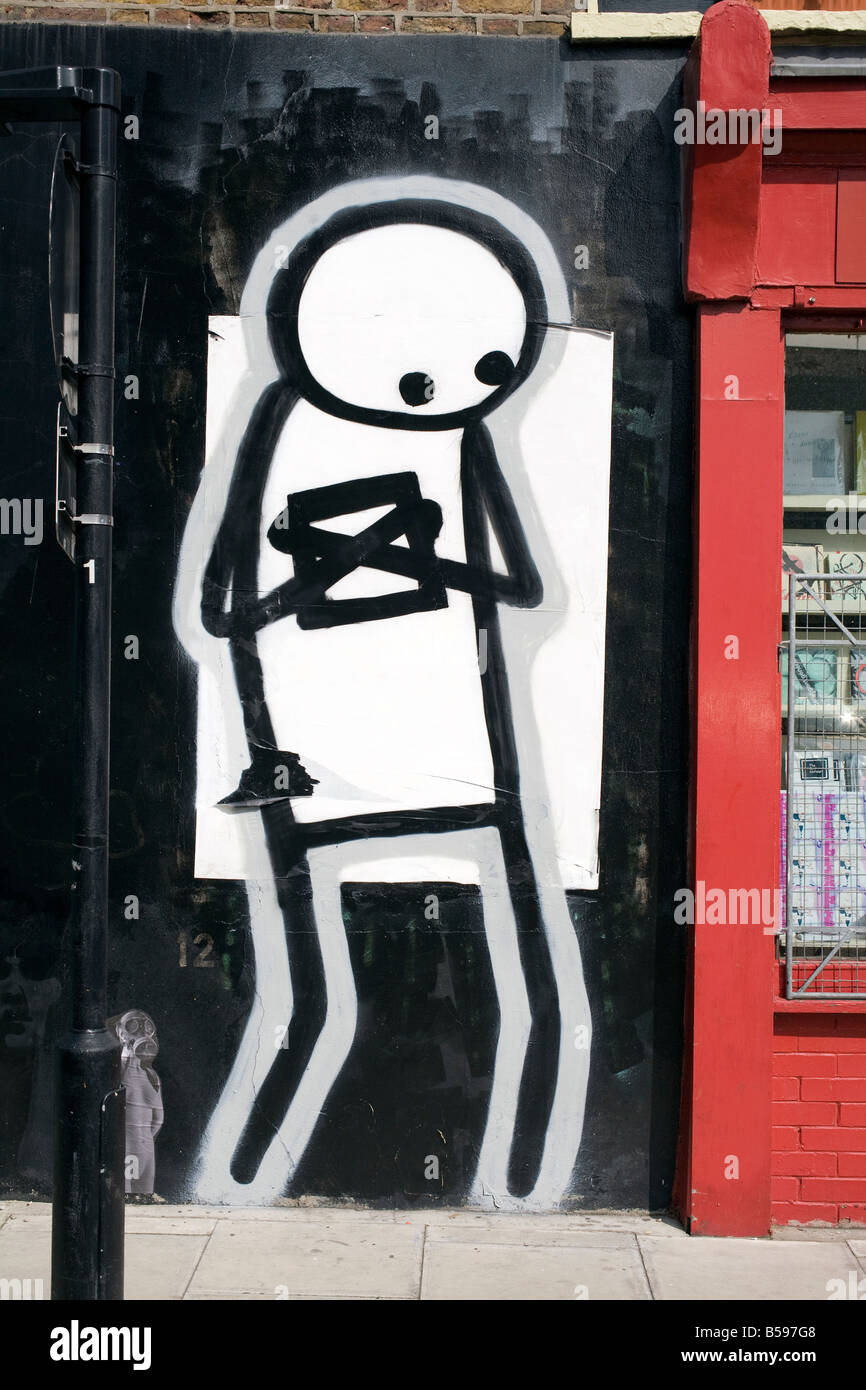 Graffiti. Square Boot Street, Hoxton, Shoreditch, London, England, UK ...