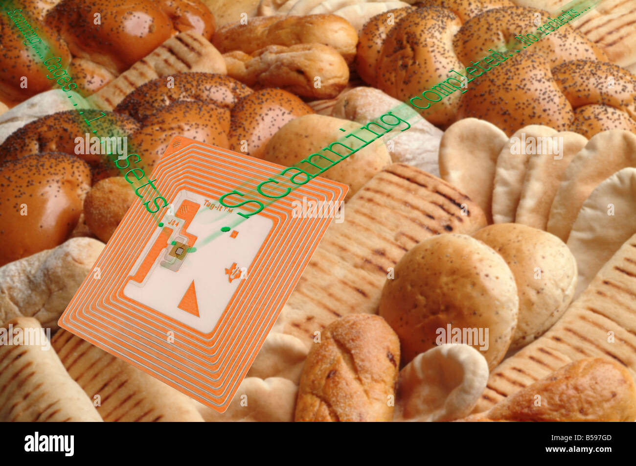 Concept image of RFID tracking for food sector supply chain management ...