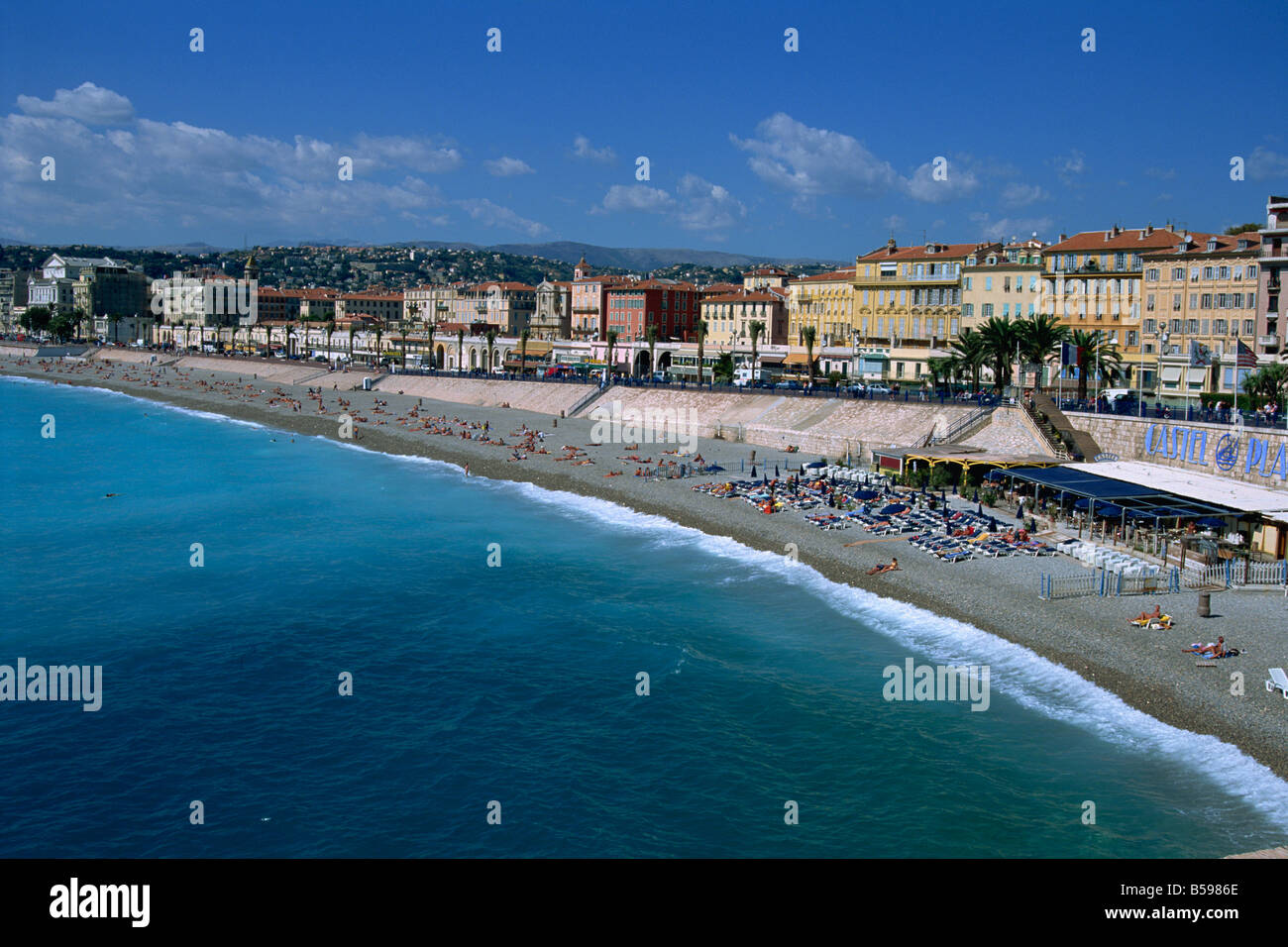 Beach Baie des Anges Nice Cote D Azur Provence France Mediterranean ...