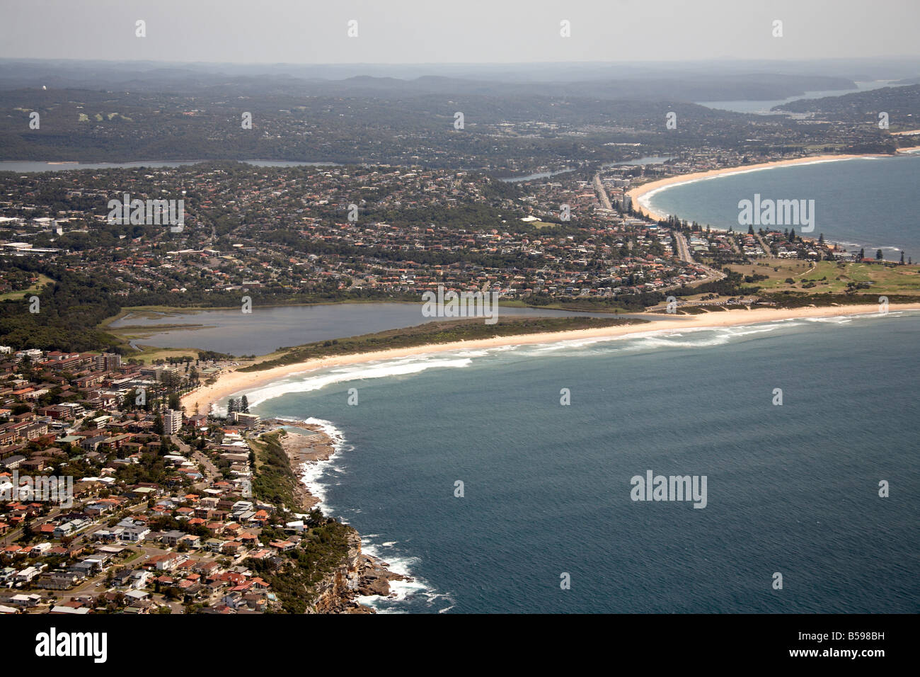 Aerial view north west of Dee Why Beach Lagoon Long Reef Beach Golf ...