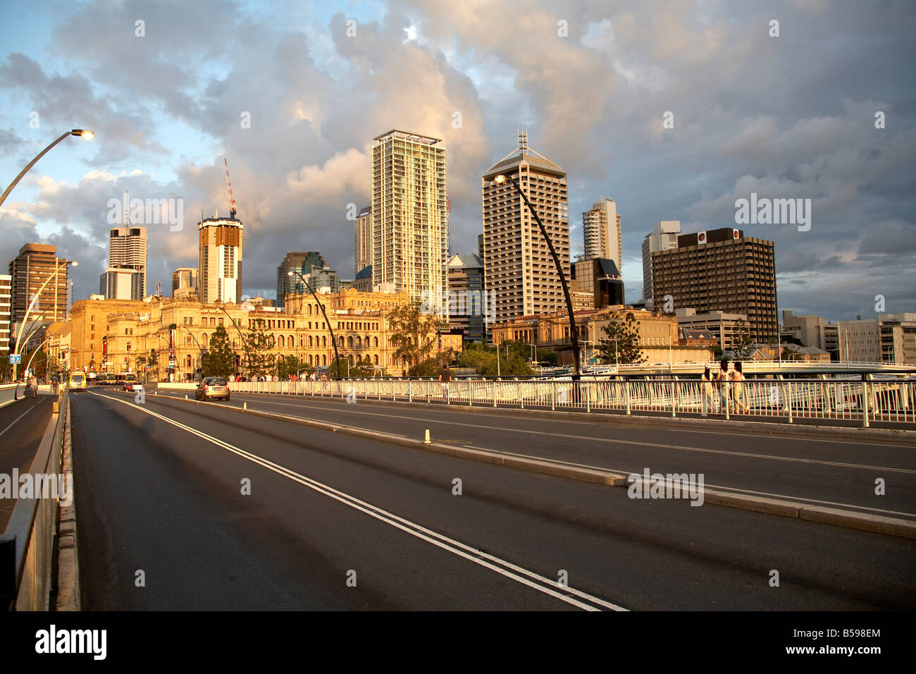 City centre business district waterfront buildings skyline Victoria ...
