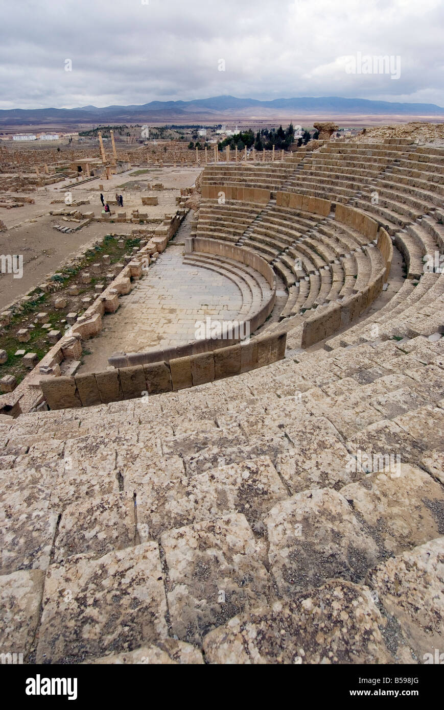 Theatre, Roman site of Timgad, UNESCO World Heritage Site, Algeria ...