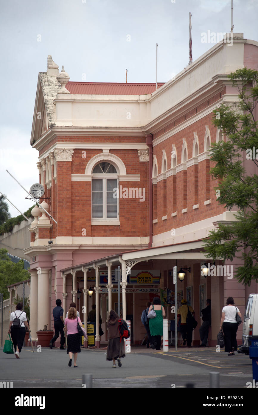 old building people walking in Brisbane Queensland QLD Australia Stock ...