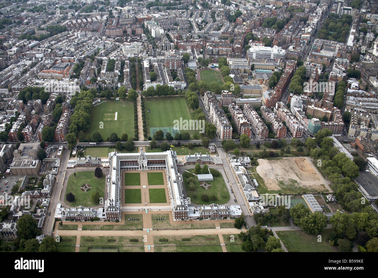Aerial view north west of Royal Hospital Chelsea Burton s Court Royal ...