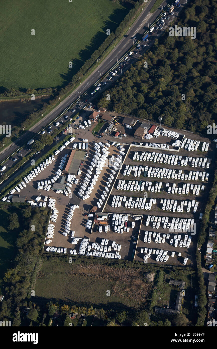Aerial view north east of caravan park Southend Arterial Road A127 ...