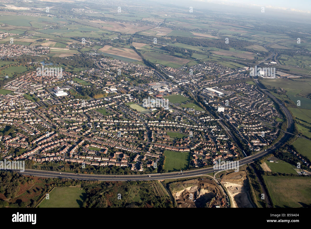 Aerial view south east of suburban houses Swanley By Pass Road A20 ...