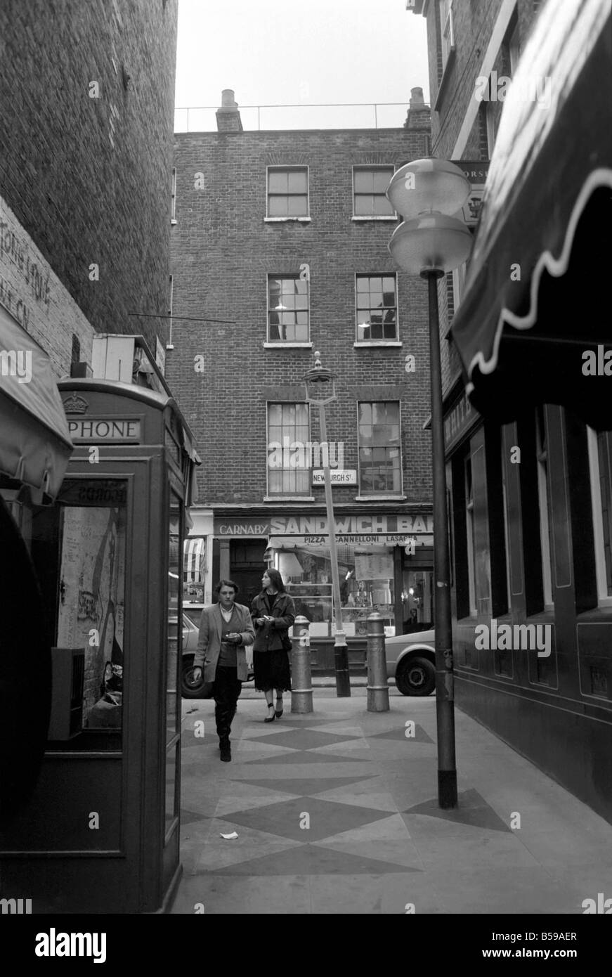 Soho street scene london Black and White Stock Photos & Images - Alamy