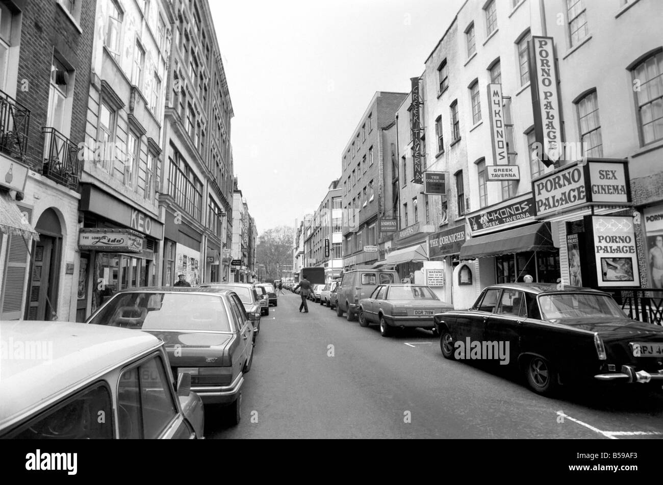Soho street scene london Black and White Stock Photos & Images - Alamy