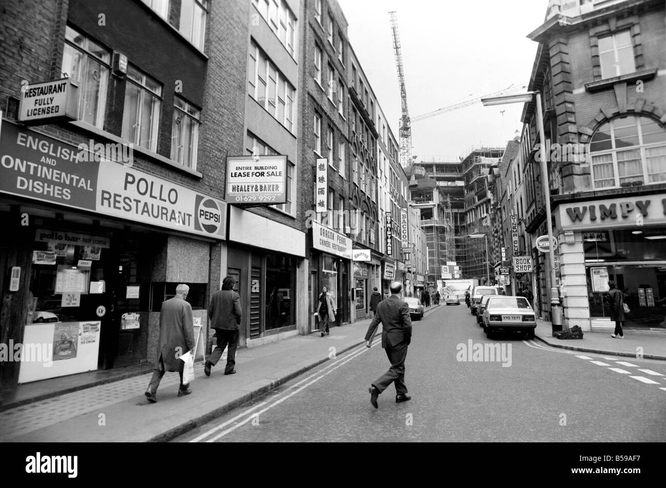 Soho street scene london Black and White Stock Photos & Images - Alamy