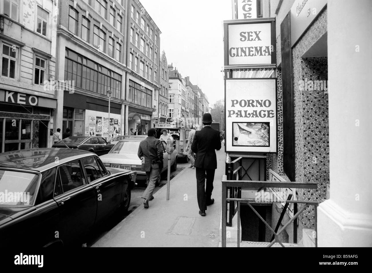 Soho london street scene Black and White Stock Photos & Images - Alamy