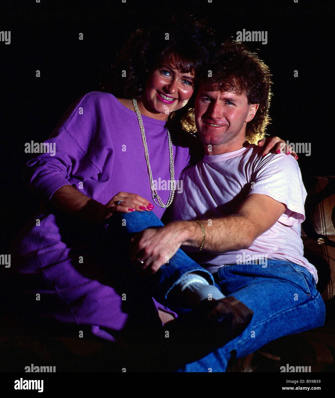 Davie Provan with his girlfriend Fiona November 1986 Stock Photo - Alamy