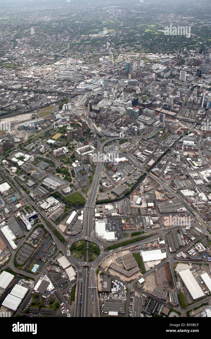 Aerial view south west of Aston Road Expressway Dartmouth Circus Newton ...