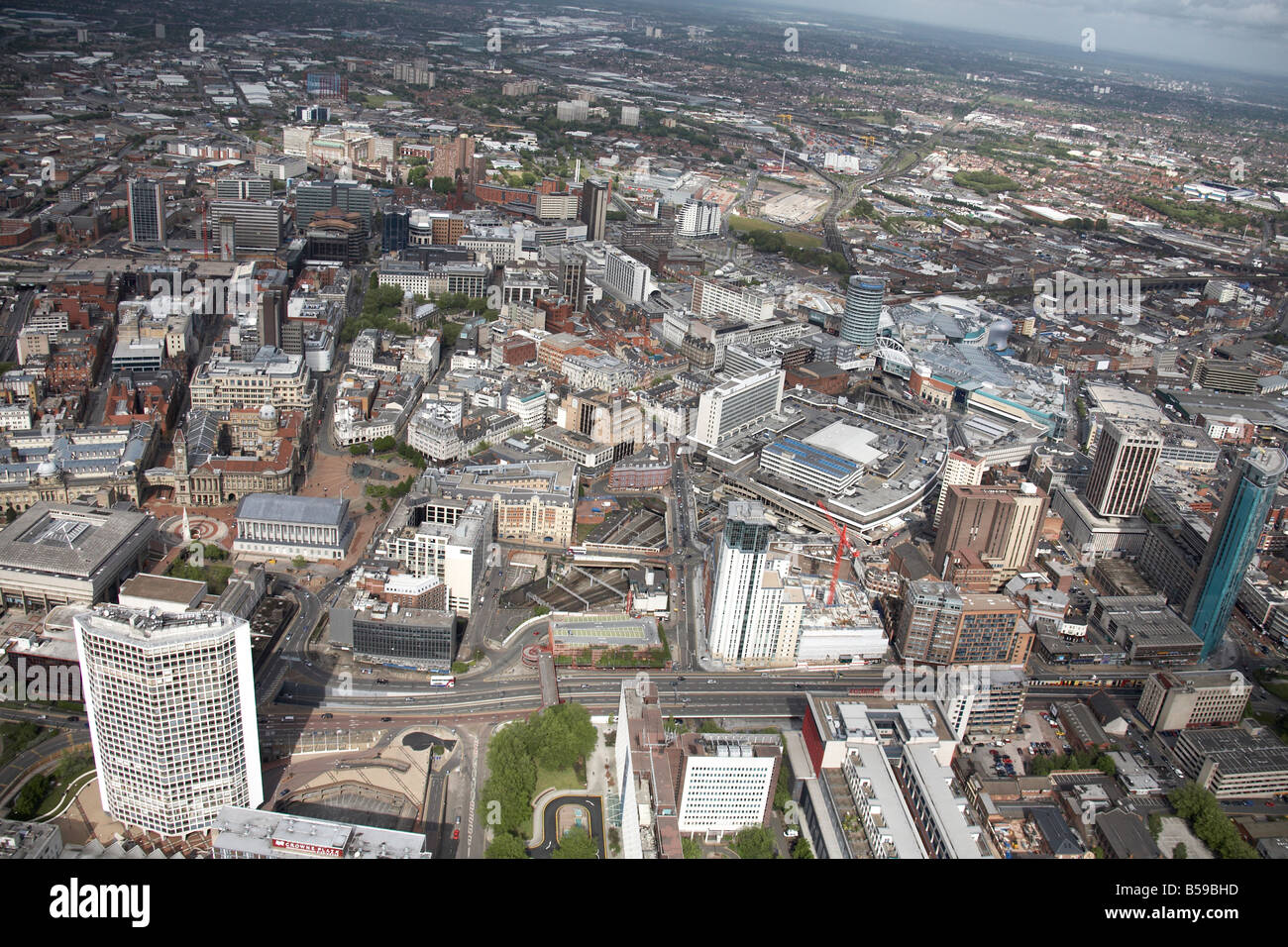 Birmingham new street station, aerial High Resolution Stock Photography ...