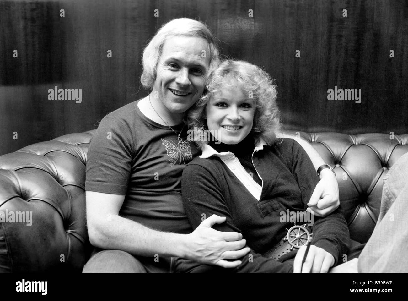 D.J. David Hamilton (33) and girlfriend Angela Downing (21). April 1975 ...