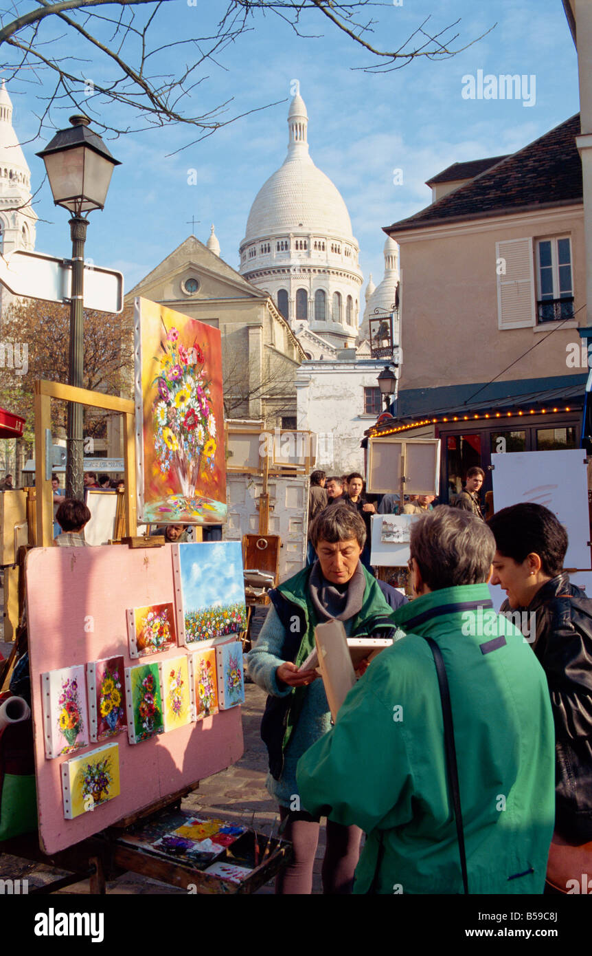 Montmartre painting hi-res stock photography and images - Alamy
