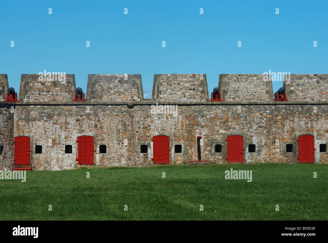 Five Red Doors Stock Photo - Alamy