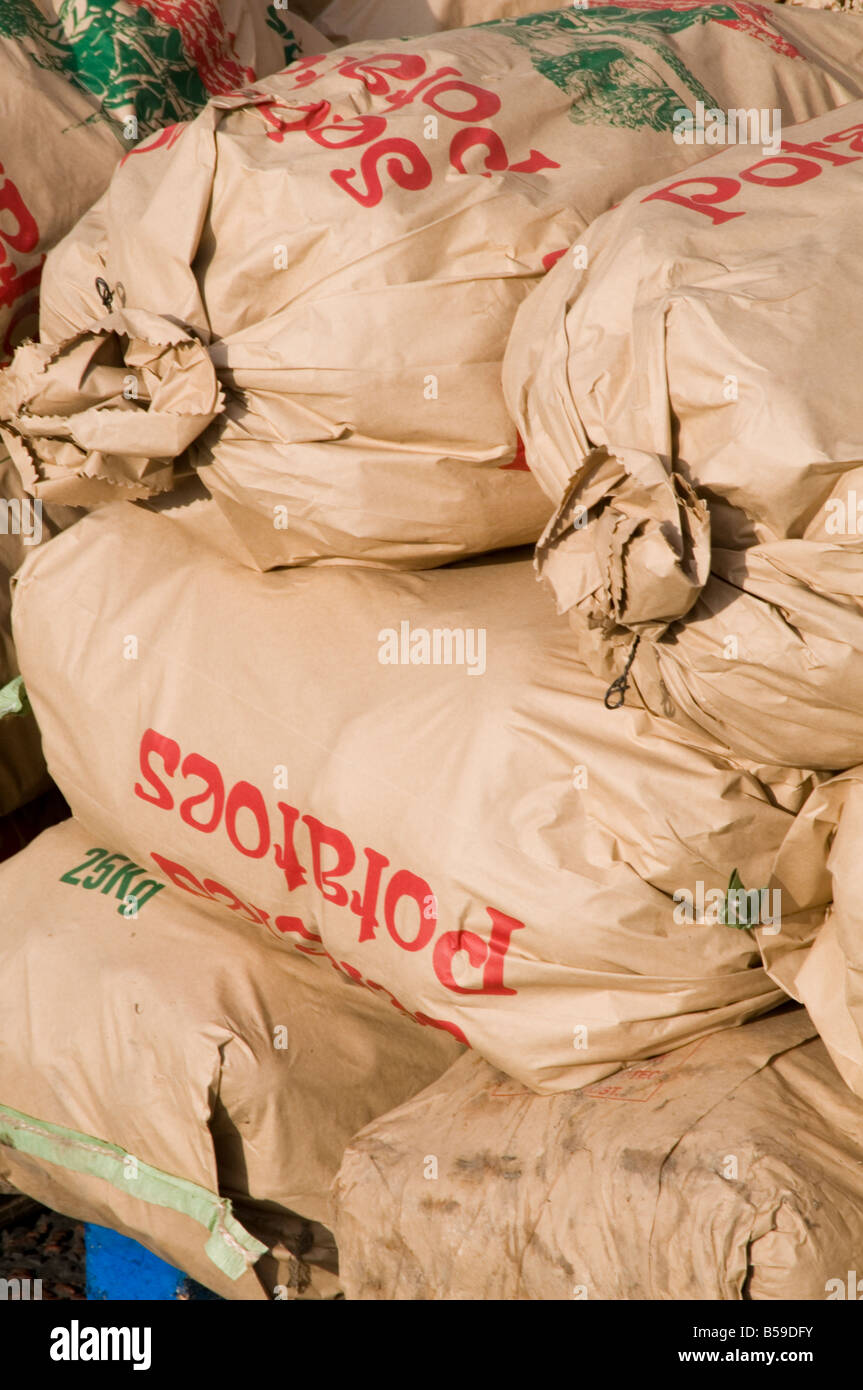 sack of potatoes spud spuds potato bag bags sacks food paper packaging ...