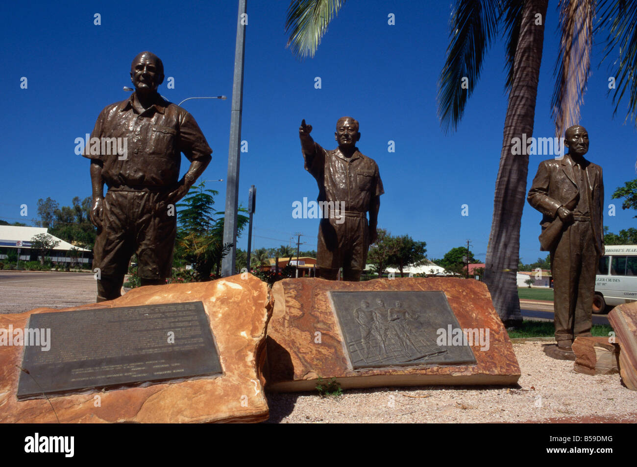 Monument to Japanese pearl fishermen Broome Kimberley Western Australia ...