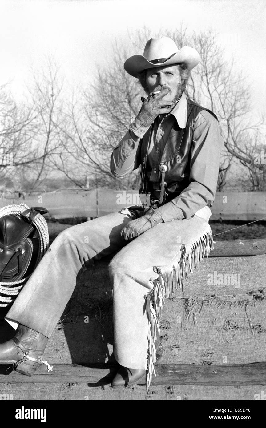 Farmer Bill Frith of Appledore, Kent, in cowboy dress and spurs, with ...