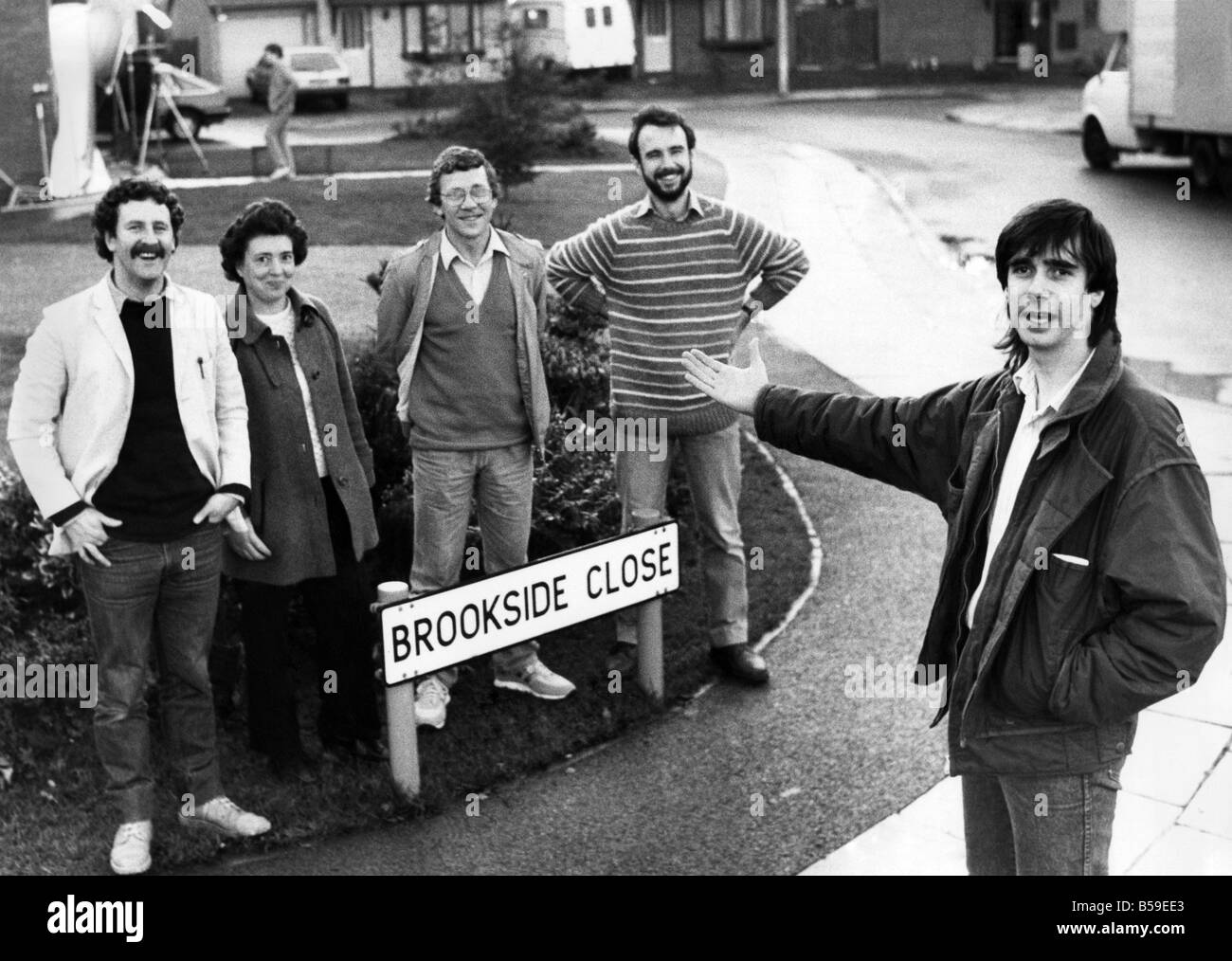 Scriptwriter Phil Redmond with cast members for his new Channel Four ...