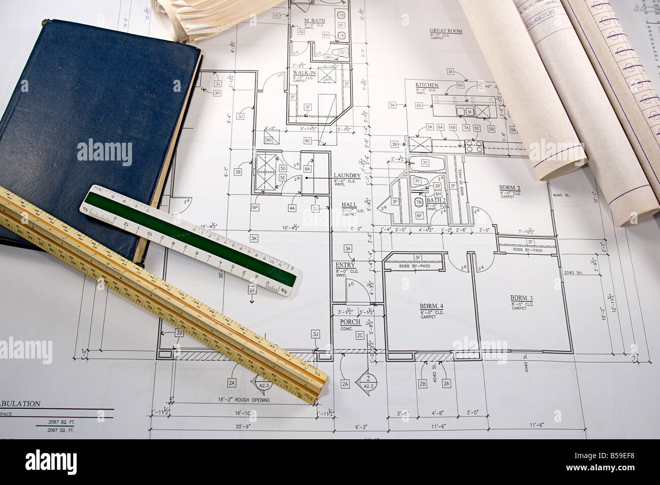 Architectural blueprints of new homes and communities Stock Photo - Alamy