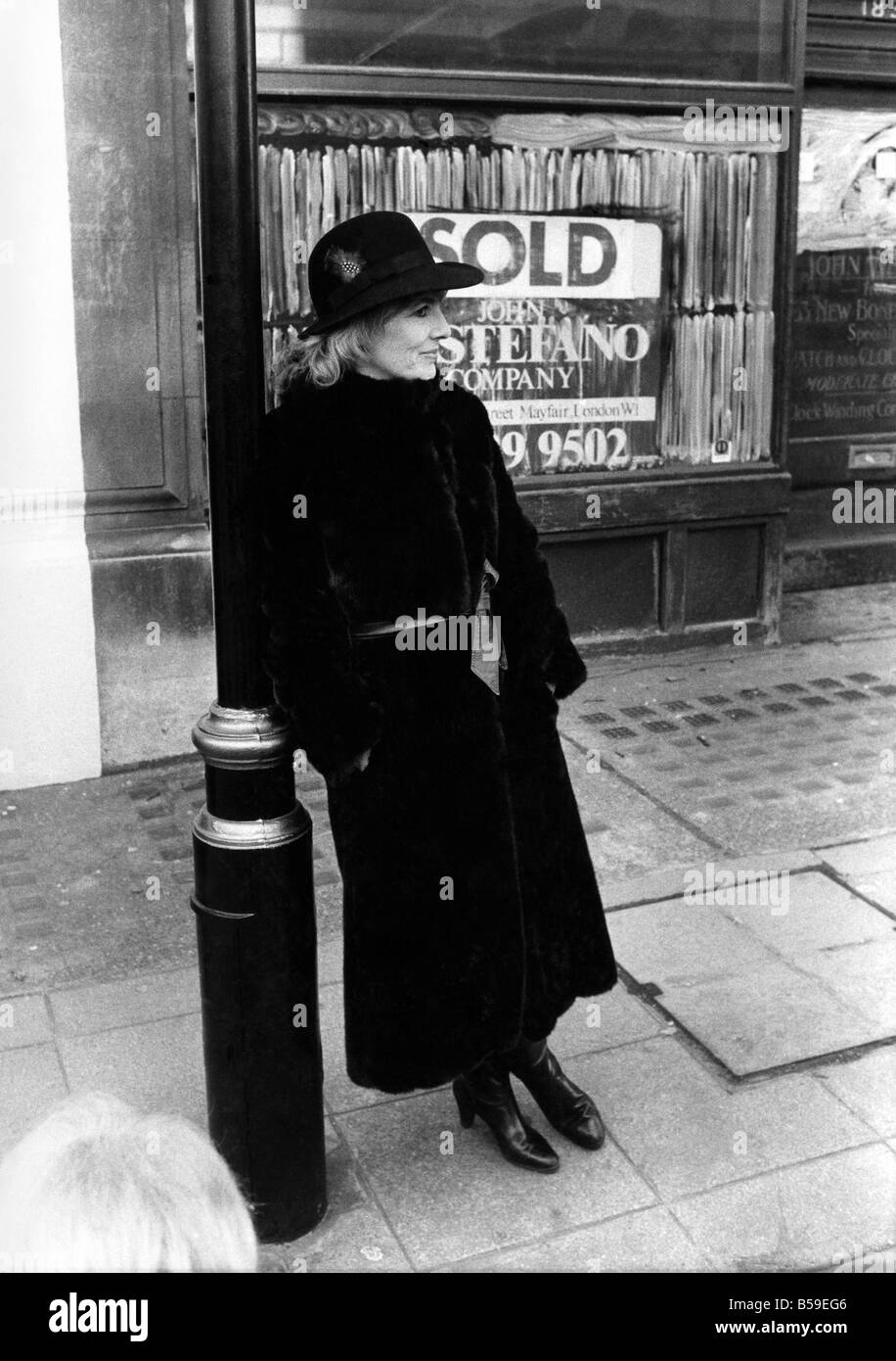 Television presenter Esther Rantzen on location during filming of the ...