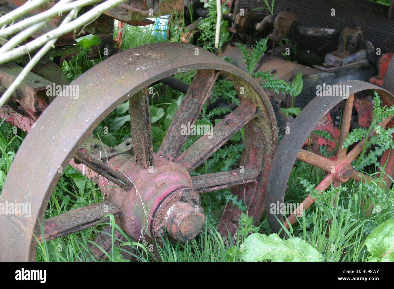 Old cast iron wheel Stock Photo - Alamy