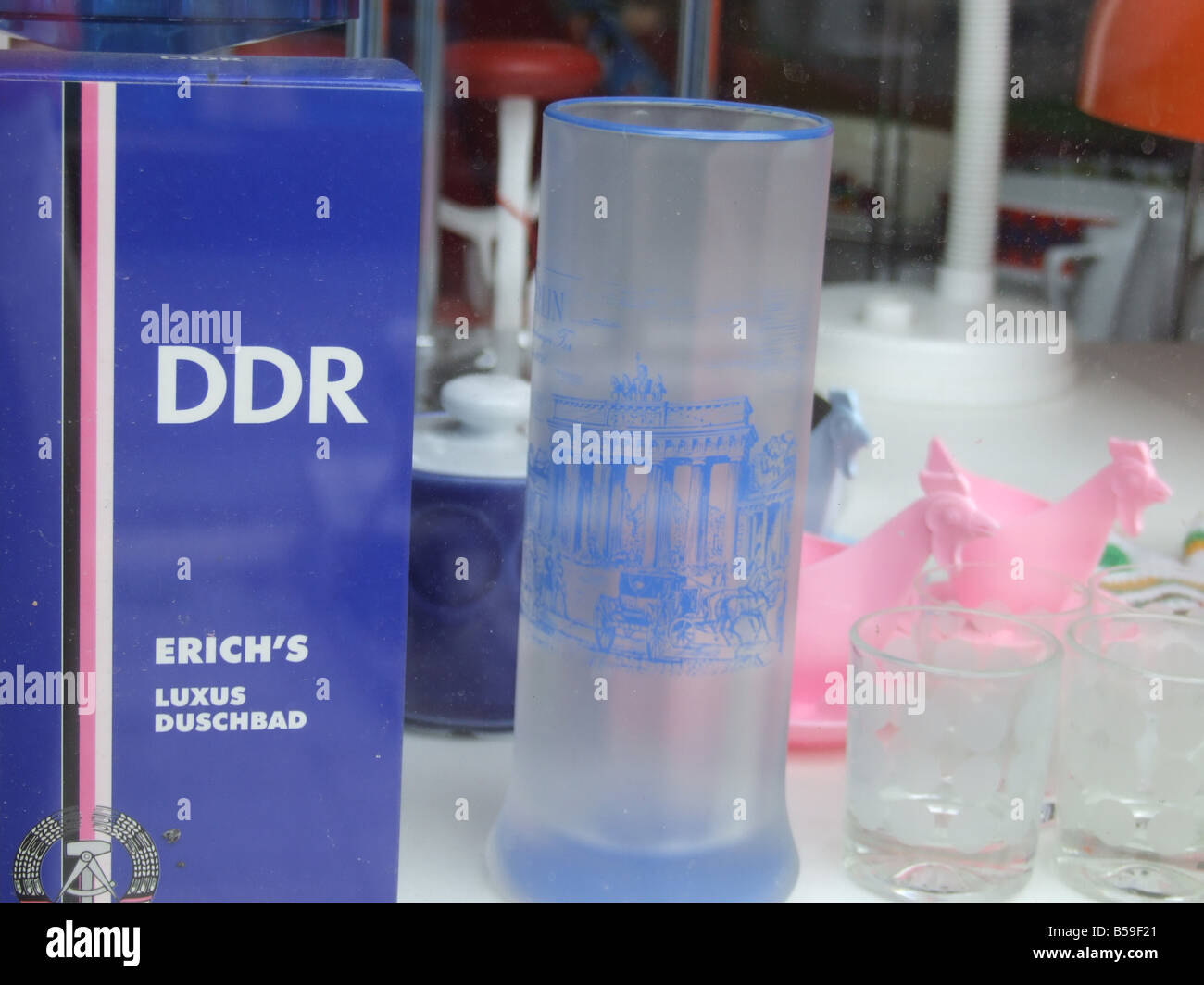 ddr gifts in shop window in berlin germany Stock Photo - Alamy