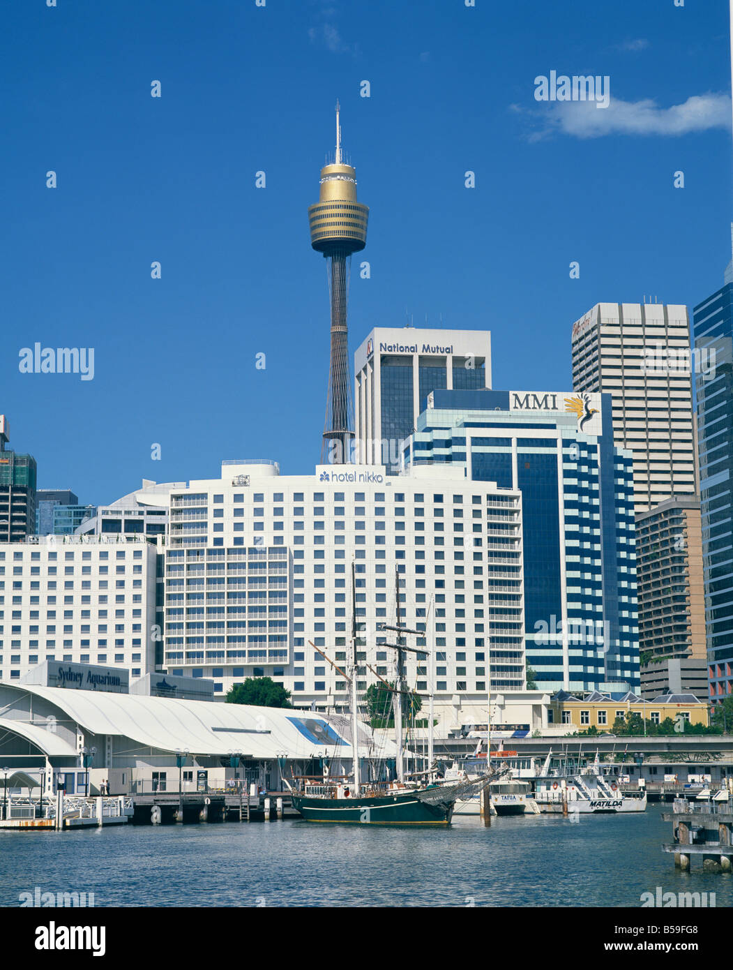 Dockside skyline including the AMP Tower Sydney NSW Australia K Wilson ...