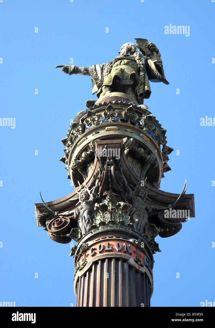 Monument a Colom - 60m tall Columbus monument, Placa del Portal de la ...