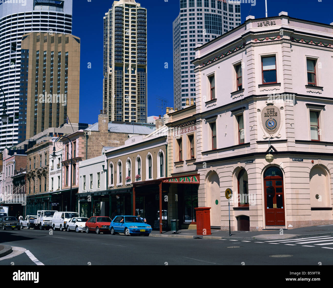Street scene in The Rocks historical district of Sydney NSW Australia F ...