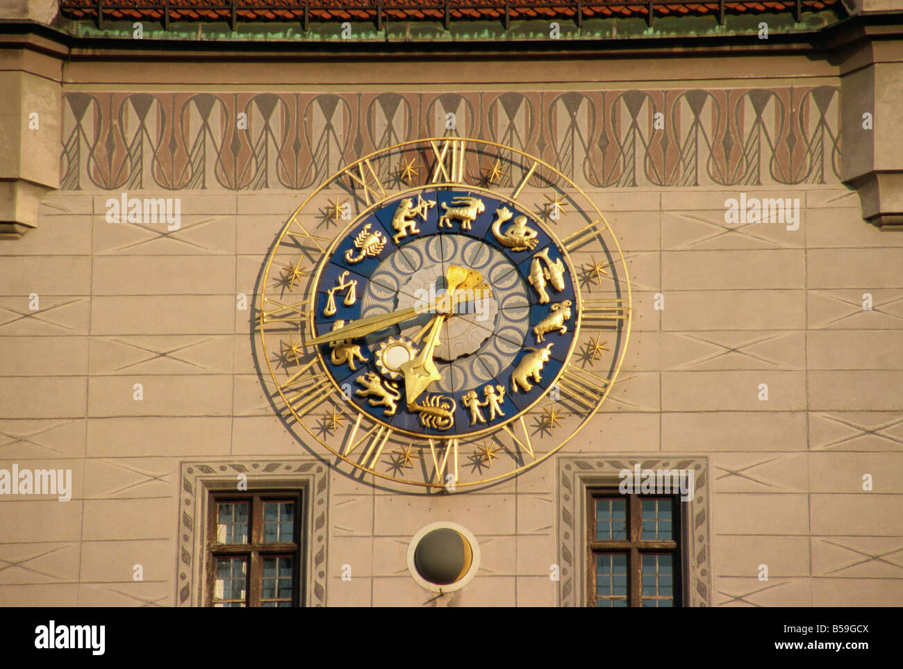 Clock Old City Hall tower Munich Bavaria Germany Europe Stock Photo - Alamy