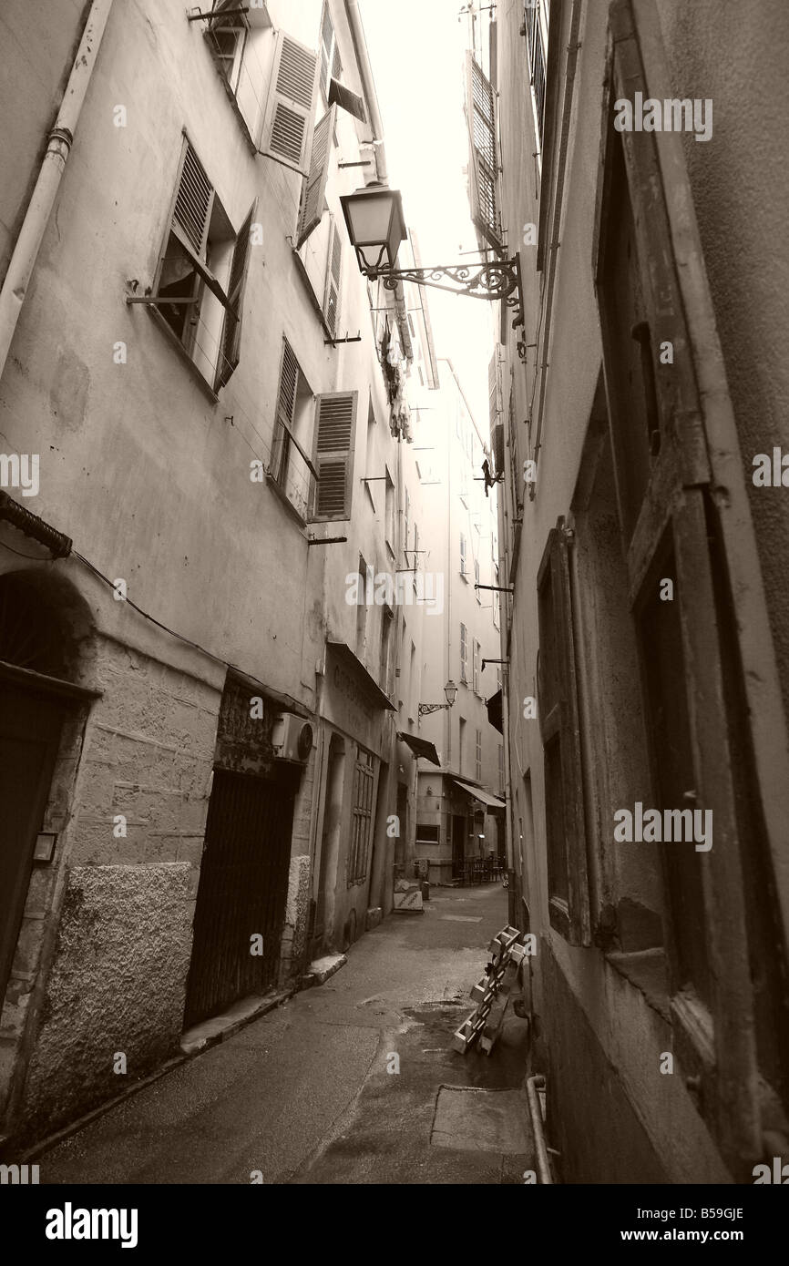 Nice france black and white hi-res stock photography and images - Alamy