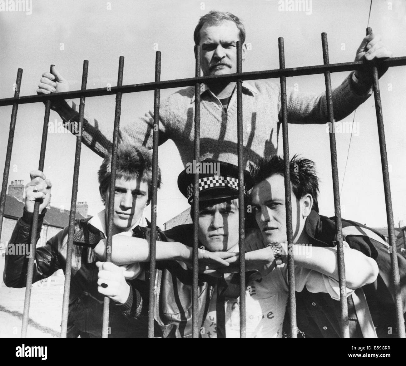 Angelic Upstarts left to right Derek Wade Mond Cowie and Tom Mensforth ...