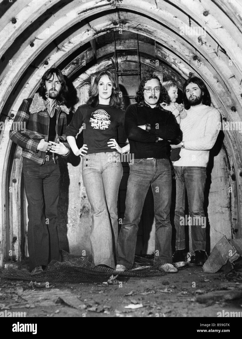 Folk band Prelude l r Ian Vardy Irene Hume Brian Hume Allan Rogan and ...