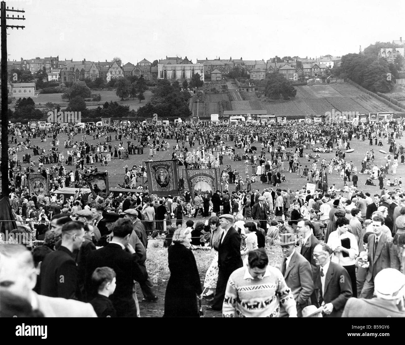 Durham Miners Gala General picture of the rally Stock Photo - Alamy