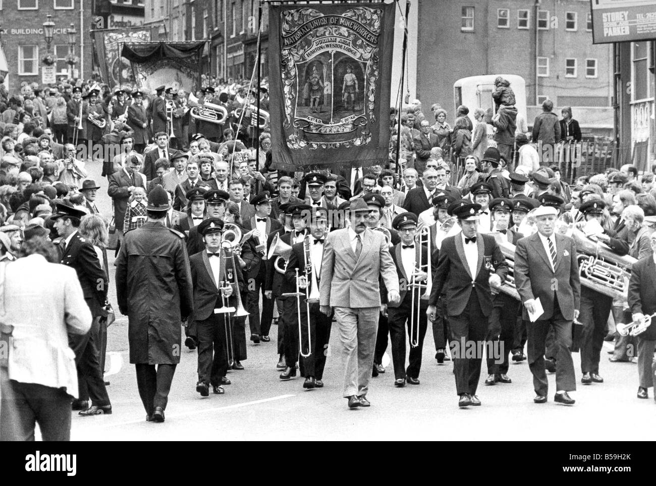 Durham miners gala brass band hi-res stock photography and images - Alamy