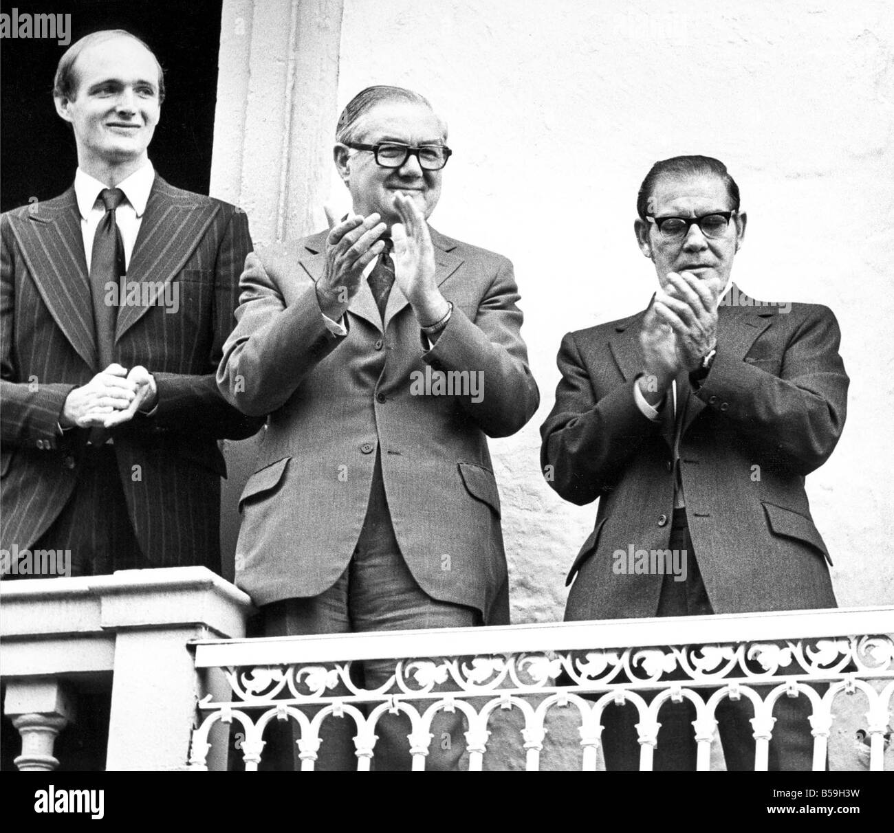 Durham Miners Gala Jim Callaghan applauds the marchers Stock Photo - Alamy