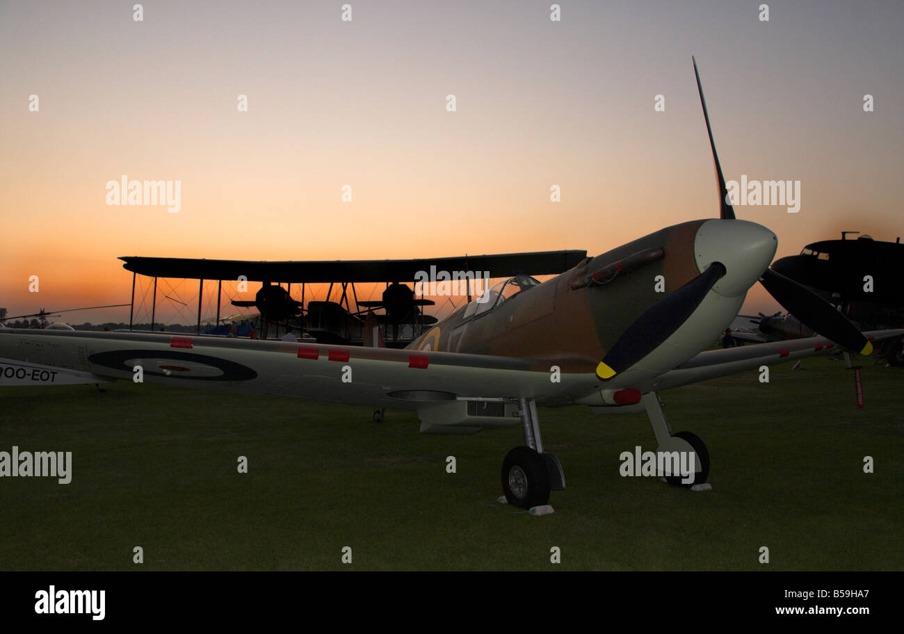 Spitfire Parked at Goodwood Airfield during the Goodwood Revival Stock ...