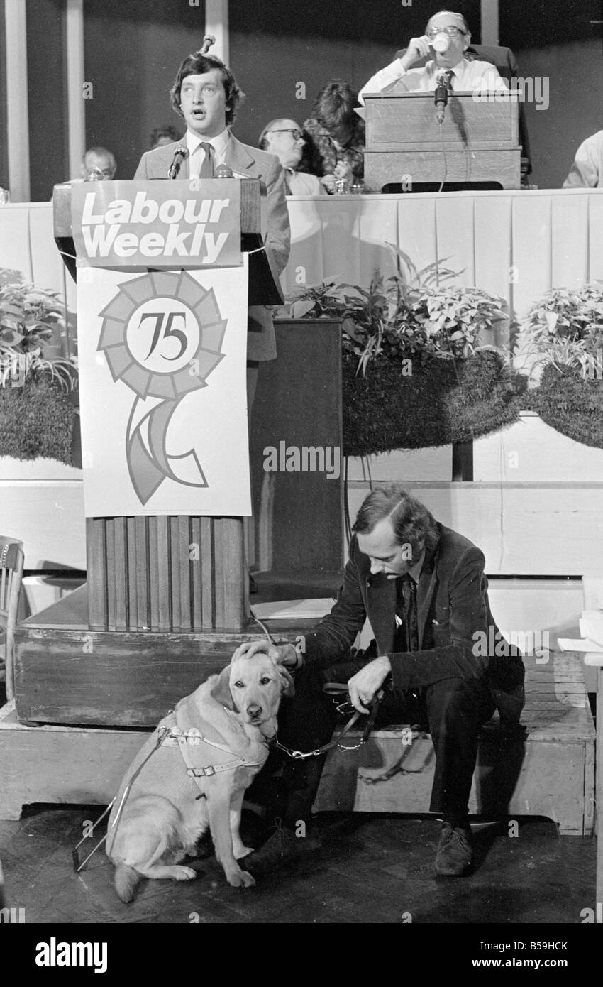 Labour party activist David Blunkett seen here addressing the 1975 ...