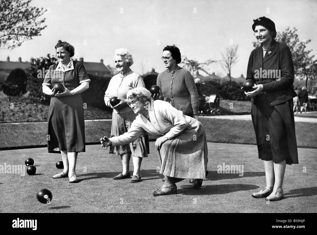 Five members of the King George Ladies Bowling Club, Ashton pictured ...
